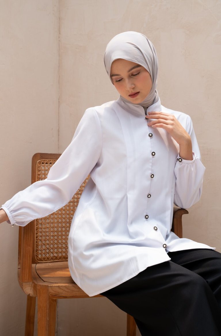 Long Blouse Mayya White – kalara.id